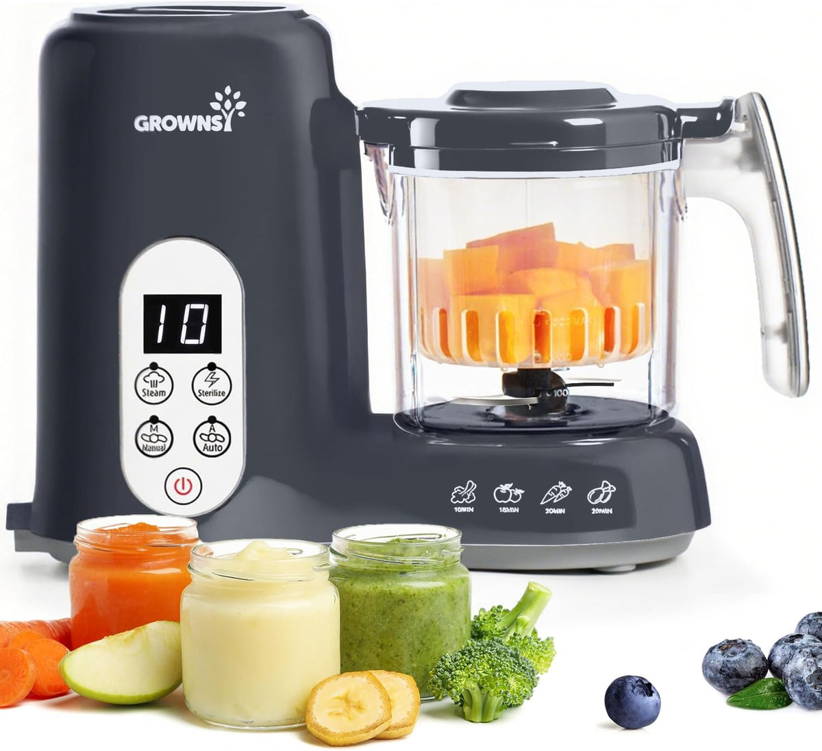 Baby Food Makers, Steamer& Blender Easily|GROWNSY
