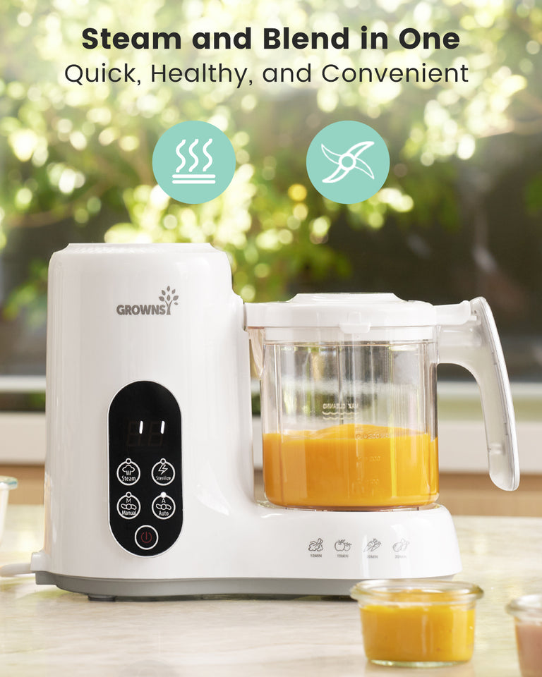 White Baby Food Maker | Steam & Blend | Nutri-Steaming – GROWNSY