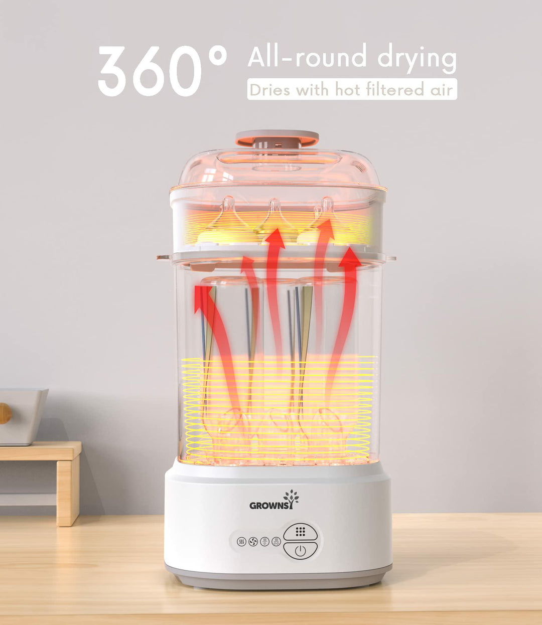 GROWNSY Baby Bottle Sterilizer and Dryer