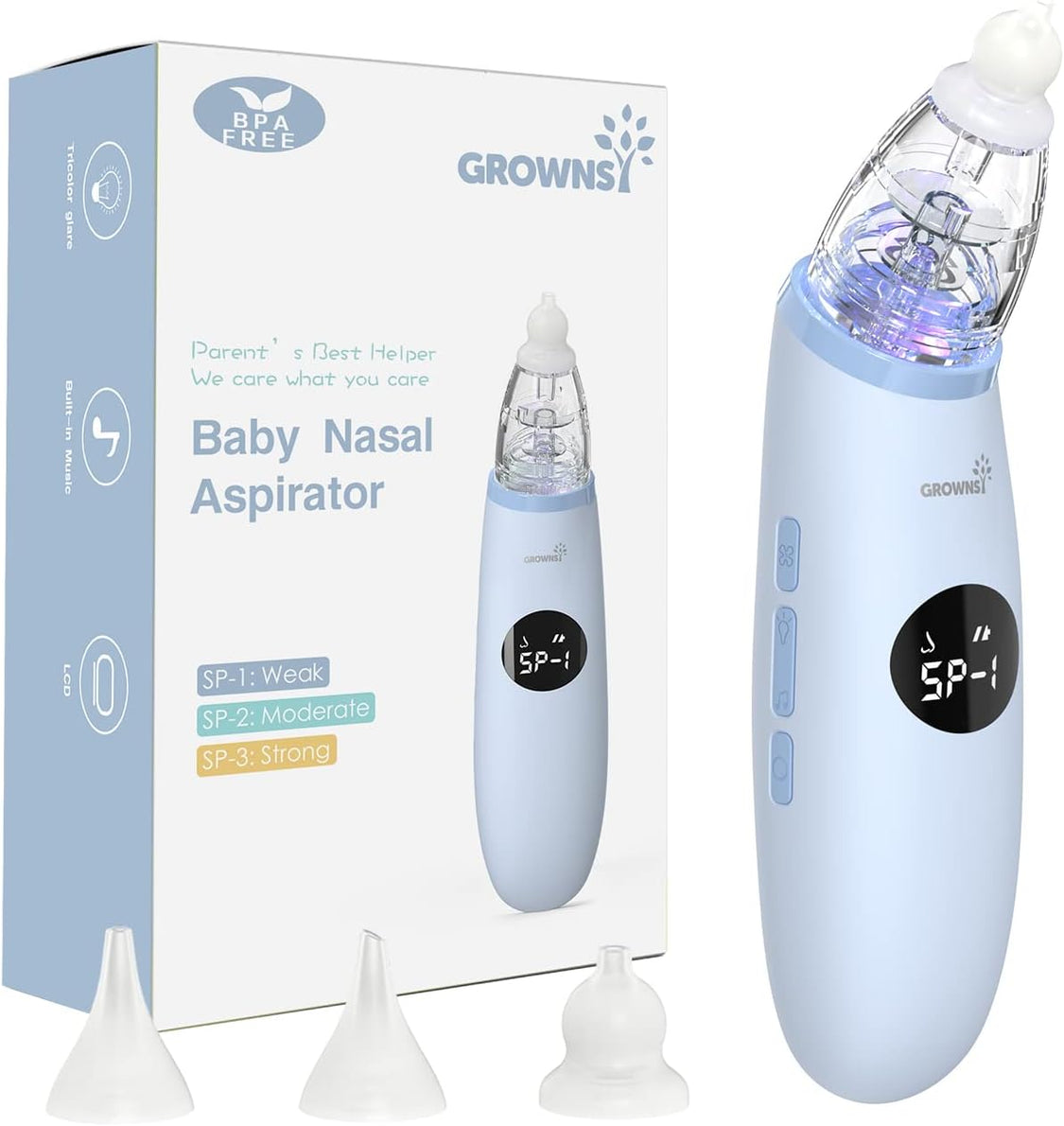 Baby Nasal Aspirator - Safe, Gentle Relief for Congested Noses – GROWNSY